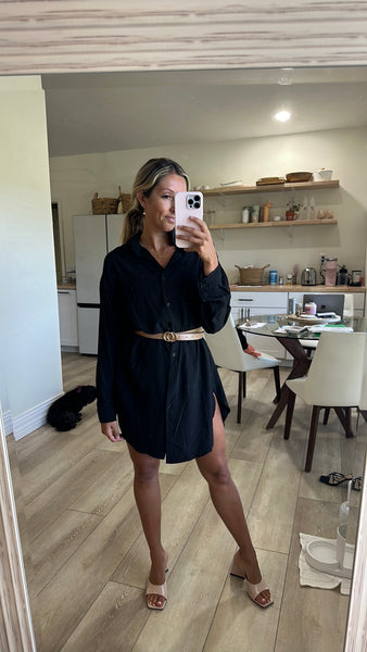 *Size Large* Own The Town Button Up Dress – Cimi Bikini